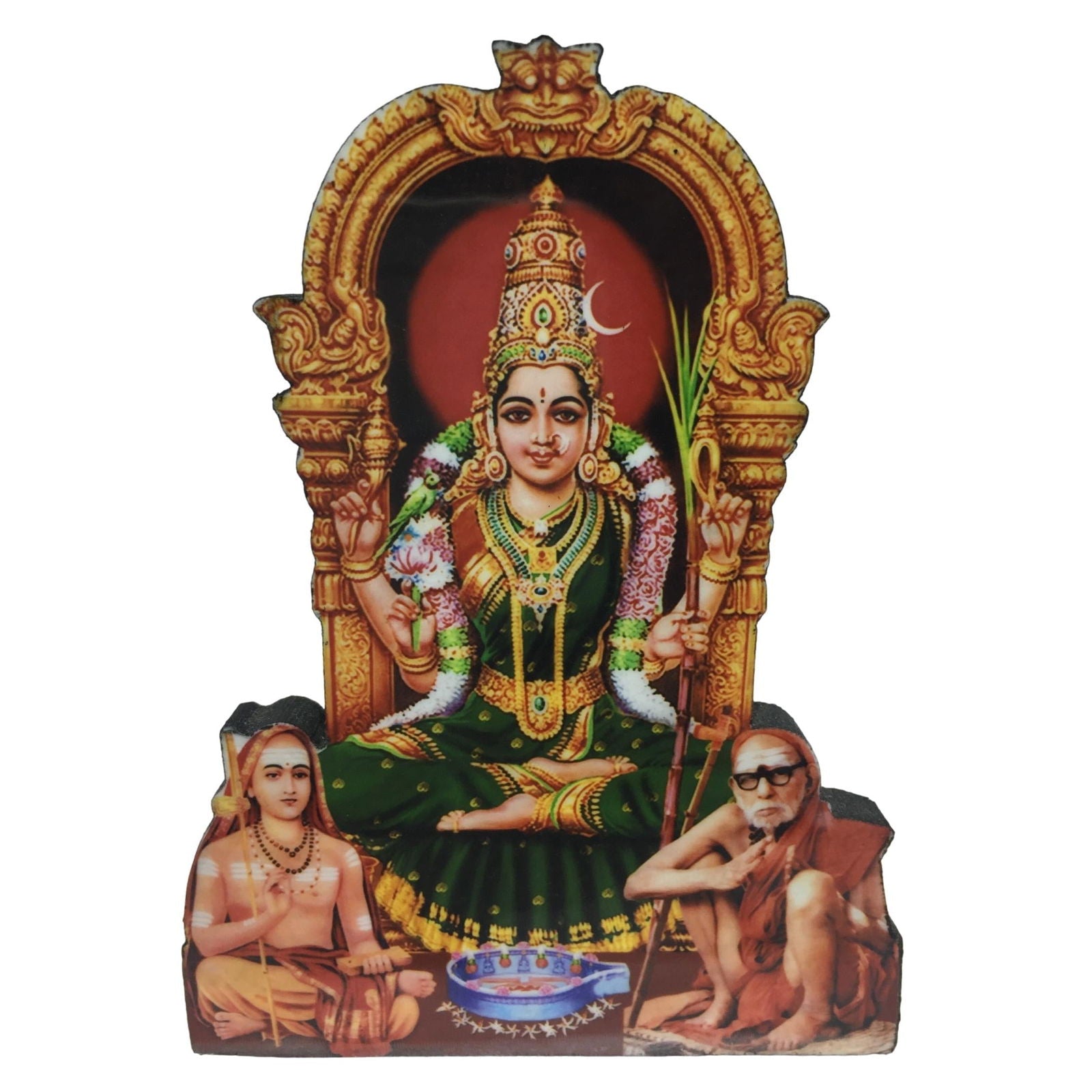 Kanchi Kamatchi Fair Face With Sankara and Periyava Photo Cut – Sri ...