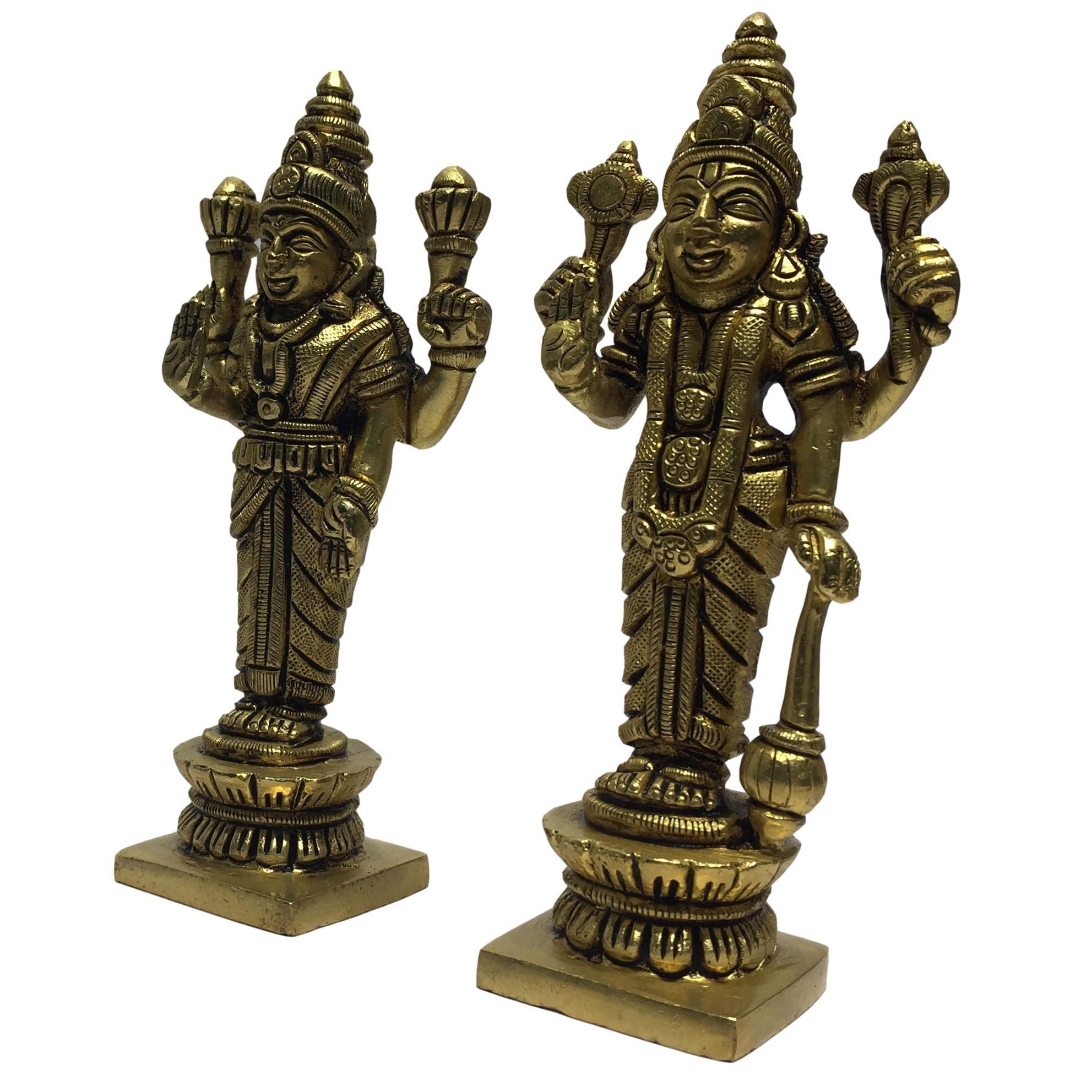 Lakshmi Narayanan Standing Brass Antique 5.5 Inch – Sri Prarthana