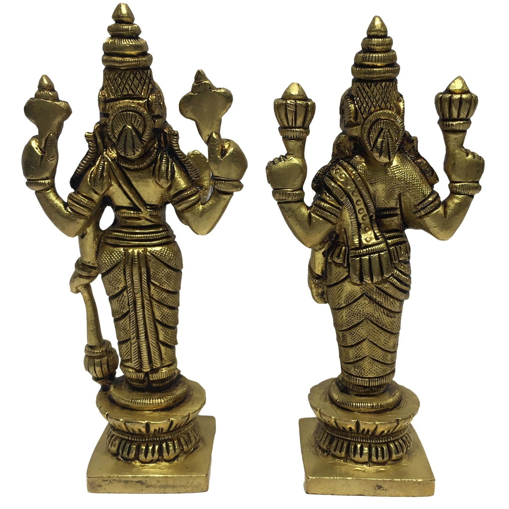 Lakshmi Narayanan Standing Brass Antique 5.5 Inch – Sri Prarthana