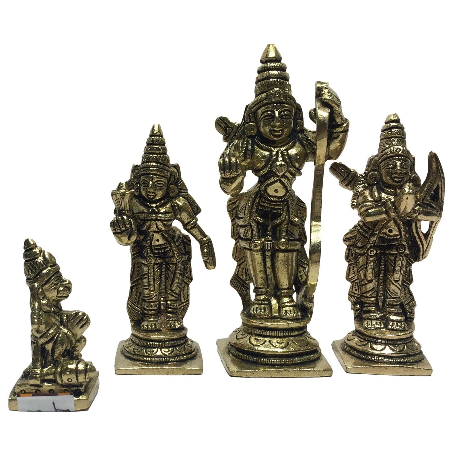 Ram Parivar Separate Set Brass Antique Idol 4.5 Inch – Sri Prarthana