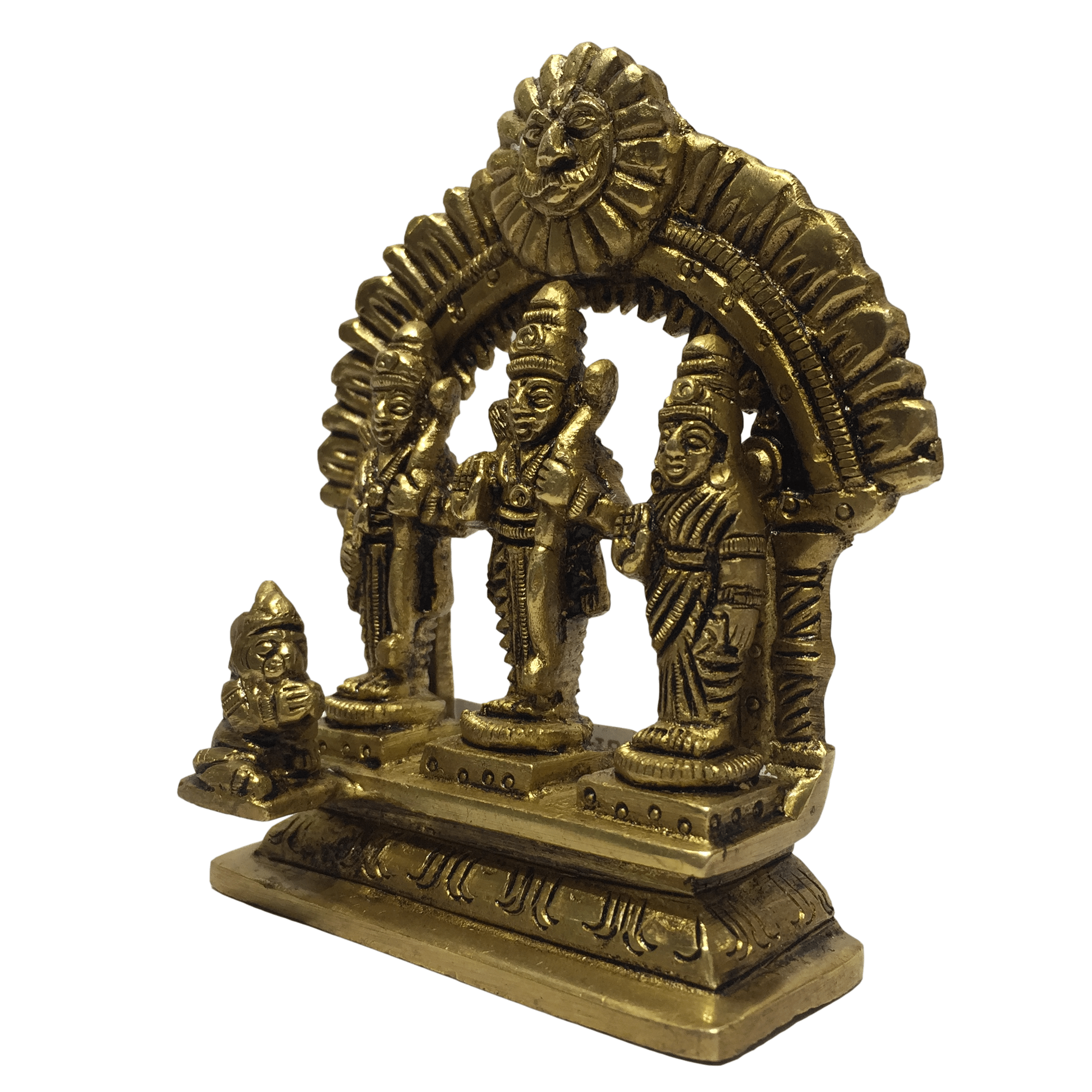 Ram Parivar in Prabhai Brass Antique Murthi 3.75 Inch – Sri Prarthana