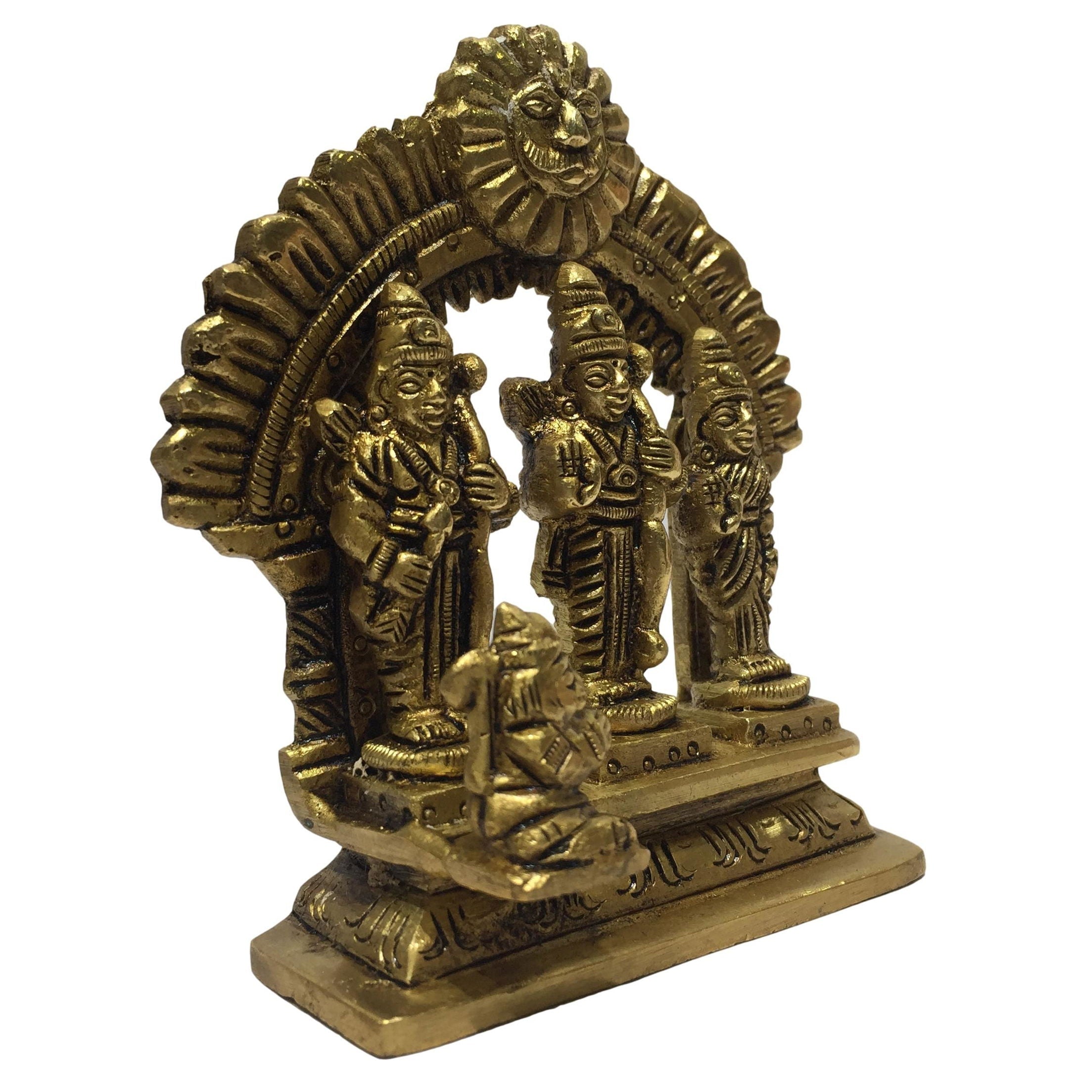 Ram Parivar in Prabhai Brass Antique Murthi 3.75 Inch – Sri Prarthana