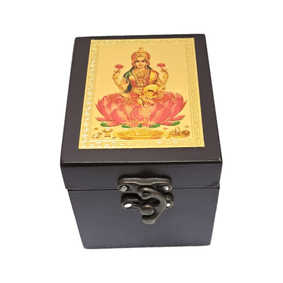 Sri Dhanlakshmi Matha Wooden Black Finish Multipurpose Cubical Pooja S ...